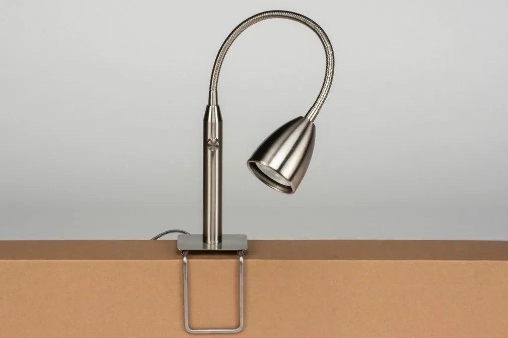 Stolní designová lampa s klipem Nicolette Silver