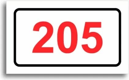 ACCEPT Číslo na dveře - typ 01 (50x30mm) - bílá tabulka - barevný tisk