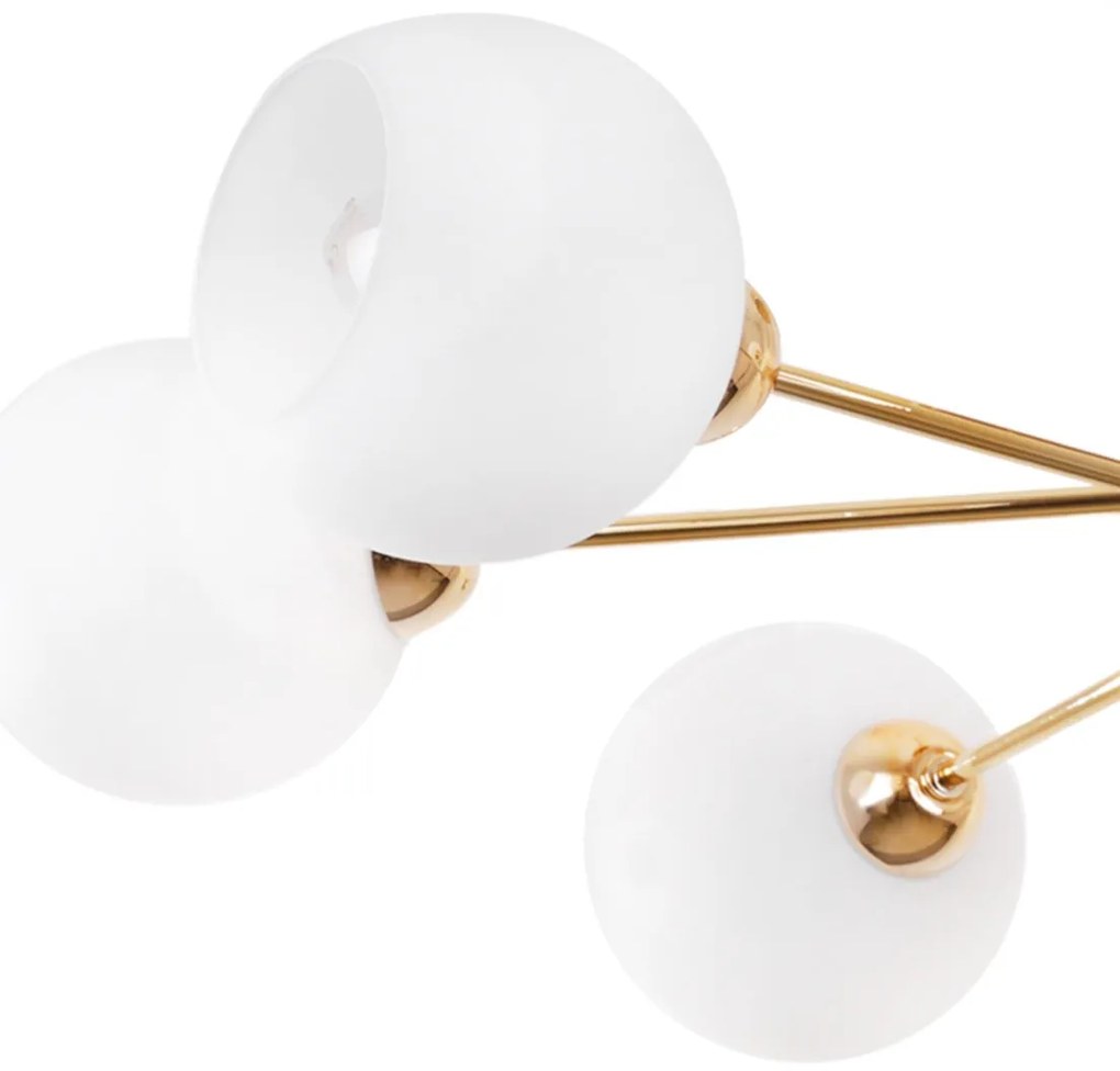 Stropní svítidlo Eliza, 6x bílé skleněné stínítko, G