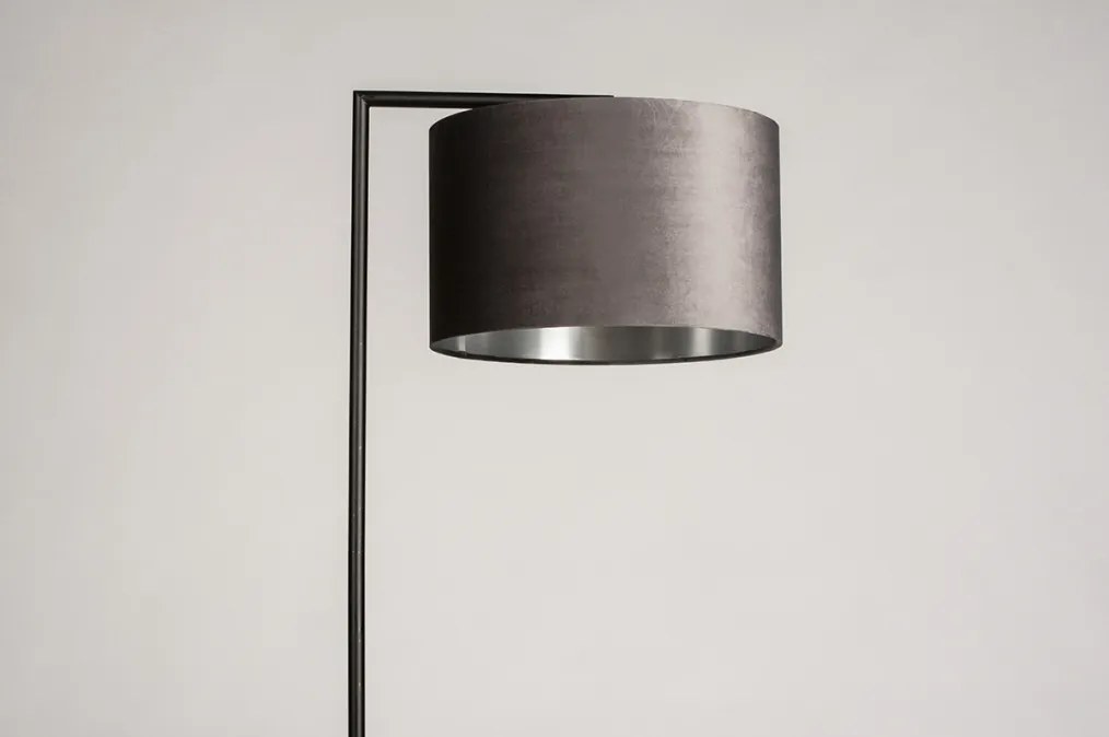 Stojací designová lampa Pallas Black and Silver
