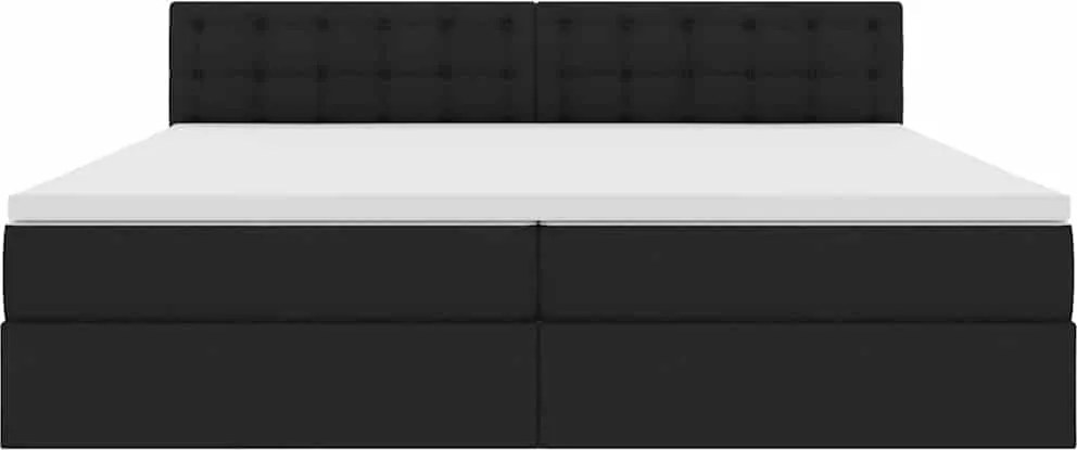 Postel s úložným prostorem a matrací Černá 200 x 200 cm Samet 3370658