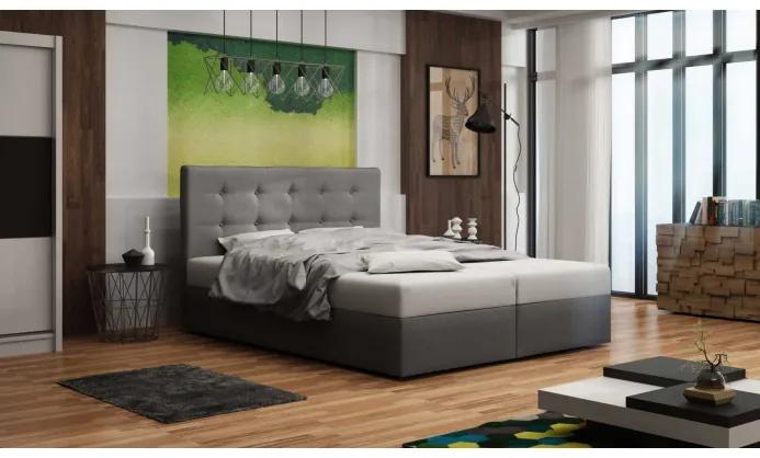 Čalouněná postel DELILAH 160x200, šedá