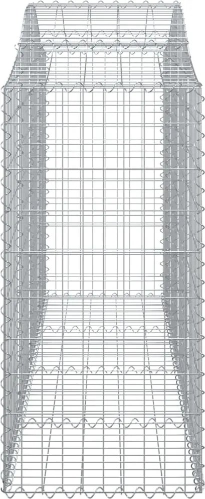 Klenuté gabionové koše 13ks 200x50x120/140cm pozinkované železo 3145672