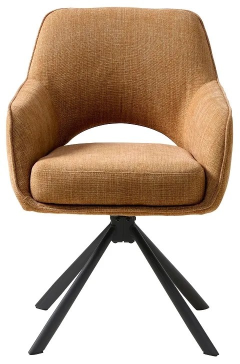 Designová otočná židle Ralayna skořicová