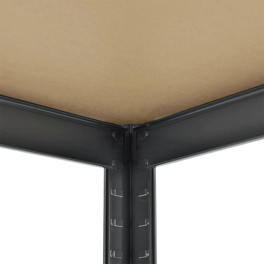 Juskys Sada kovových regálů Basic 180 × 90 × 40 cm Barva: šedá, Velikost sady: 4 ks
