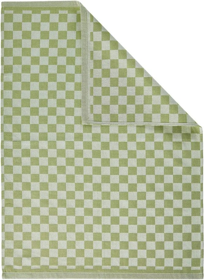 CHECKER STYLE Utěrka - sv. zelená
