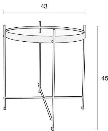 Černý odkládací stolek Zuiver Cupid, ⌀ 43 cm