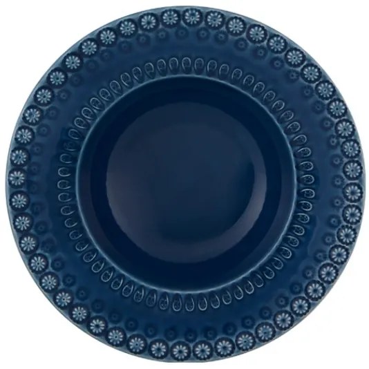 Bordallo Pinheiro Sada polévkových talířů Fantasy  4 kusů, tmavě modrá, kamenina, 21 cm
