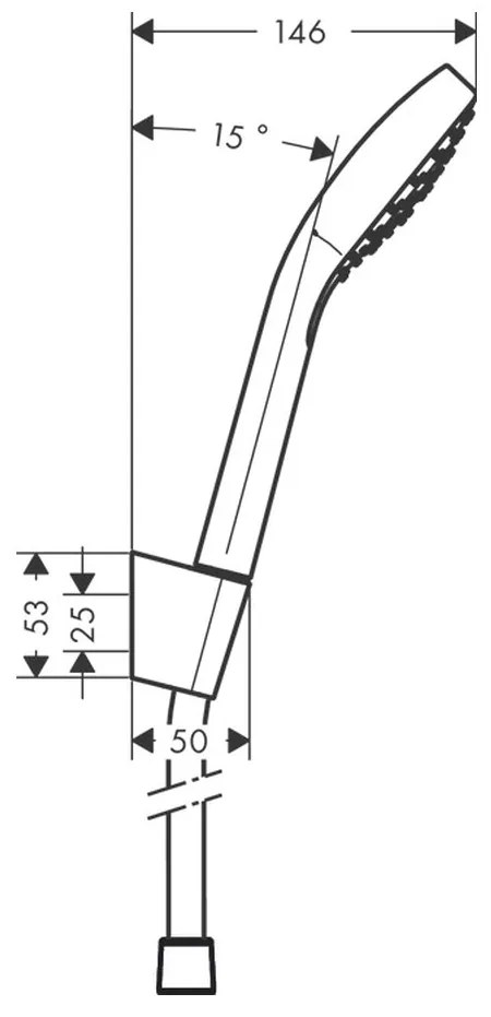 Hansgrohe Croma Select S, sprchový set 110 1jet s hadicí 1250 mm, bílá/chromová, HAN-26420400