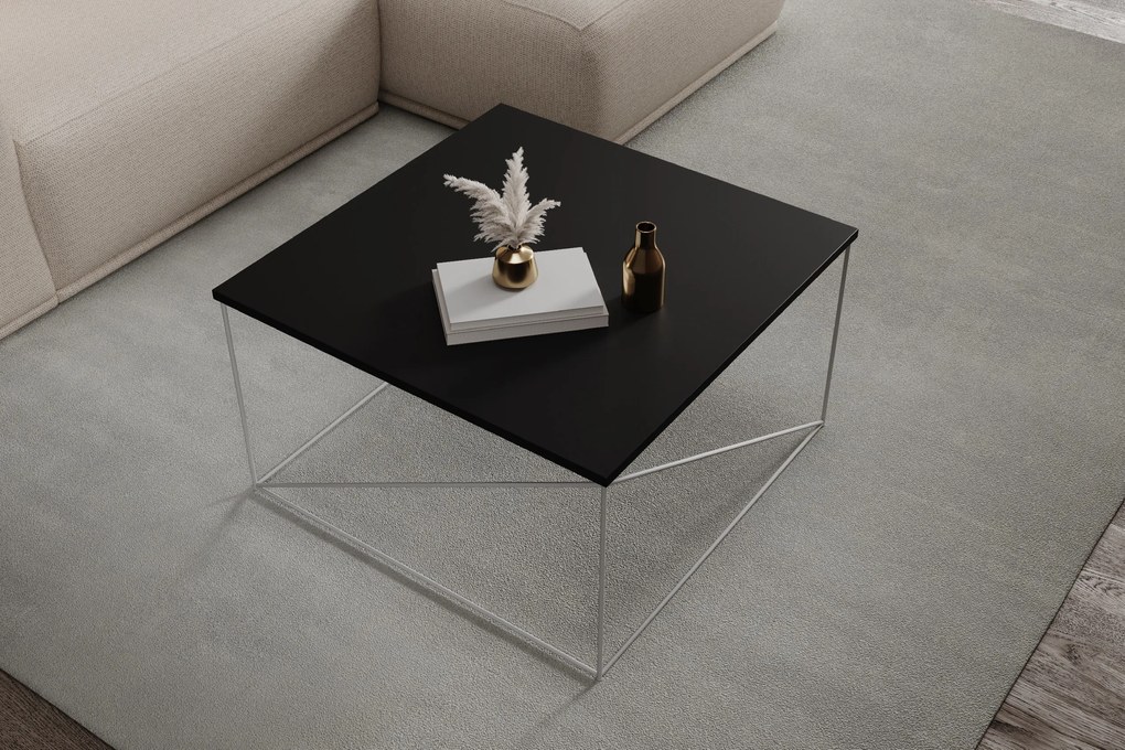 ADRK Furniture Konferenční stolek Nelia CT-NEL-W-B