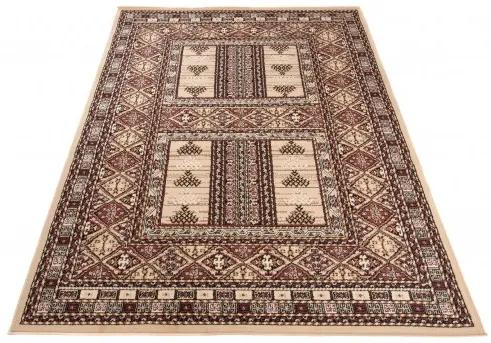 Klasický kusový koberec EUFRAT J930A světle béžový Rozměr: 140x200 cm