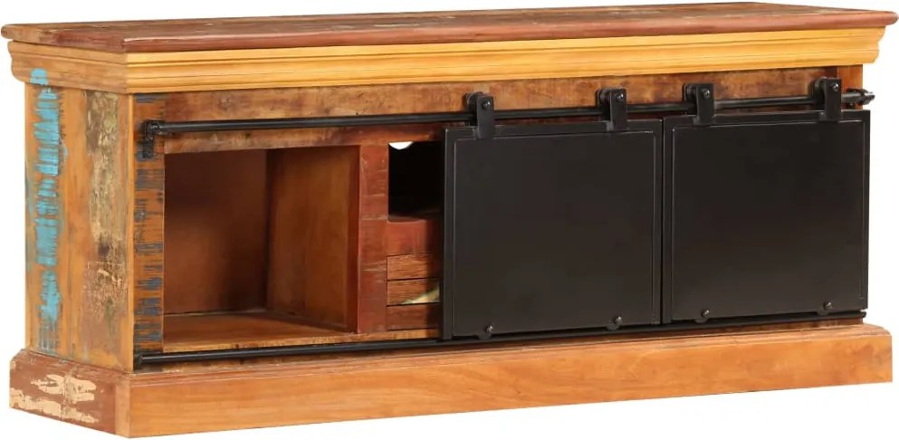 TV stolek 110 x 30 x 45 cm masivní recyklované dřevo 247328