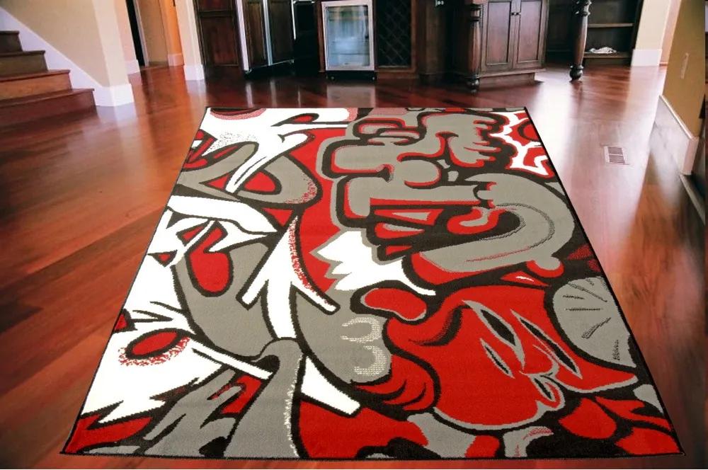 Kusový koberec PP Graffiti červený, Velikosti 120x170cm | BIANO