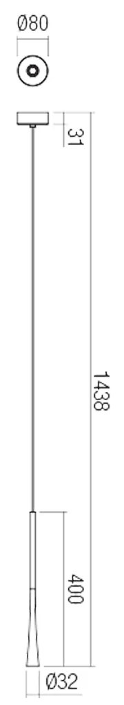 Redo 01-1754 závěsné LED svítidlo Ito matně kávové, 6W, 3000K, 40cm