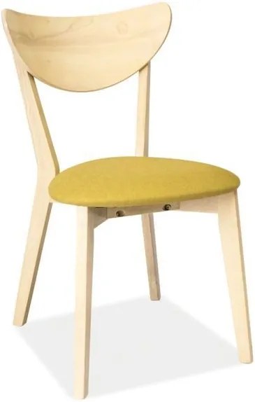 Jídelní židle CD-37 - bělený dub/zelená