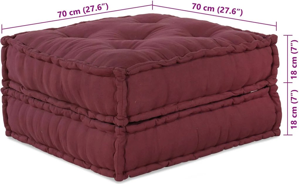 Modulová pohovka Textil Bordó 210 x 140 x 56 cm 3315074