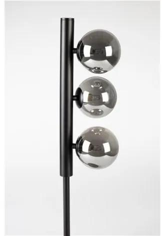 Stolní lampa MONICA WLL, kouřové sklo a černý kov White Label Living 5200118