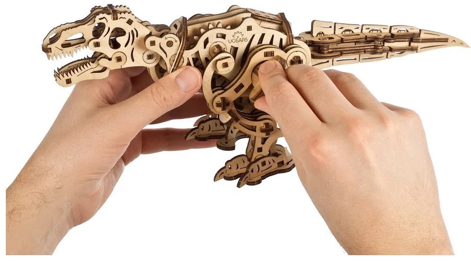 Ugears 3D dřevěné mechanické puzzle Tyrannosaurus Rex