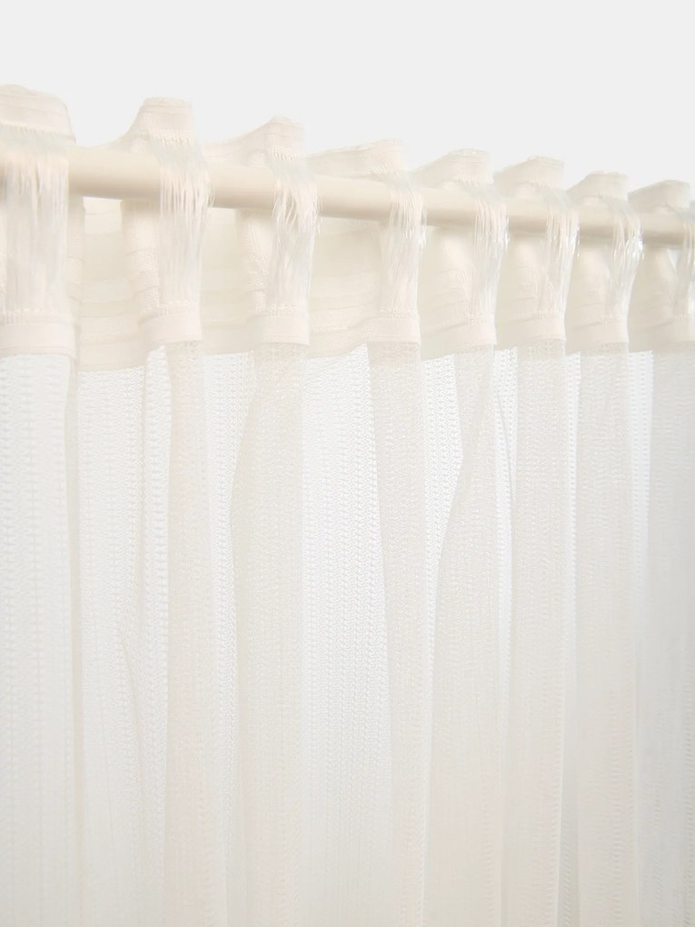 Sinsay - Průhledné záclony na řasící pásce 2 pack - bílá