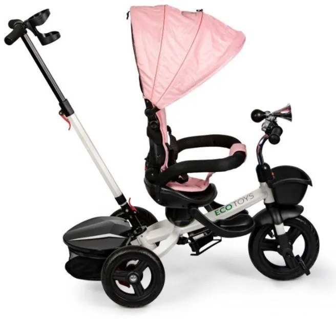 ECOTOYS Dětská tříkolka s rotačním sedátkem KIDS Pink