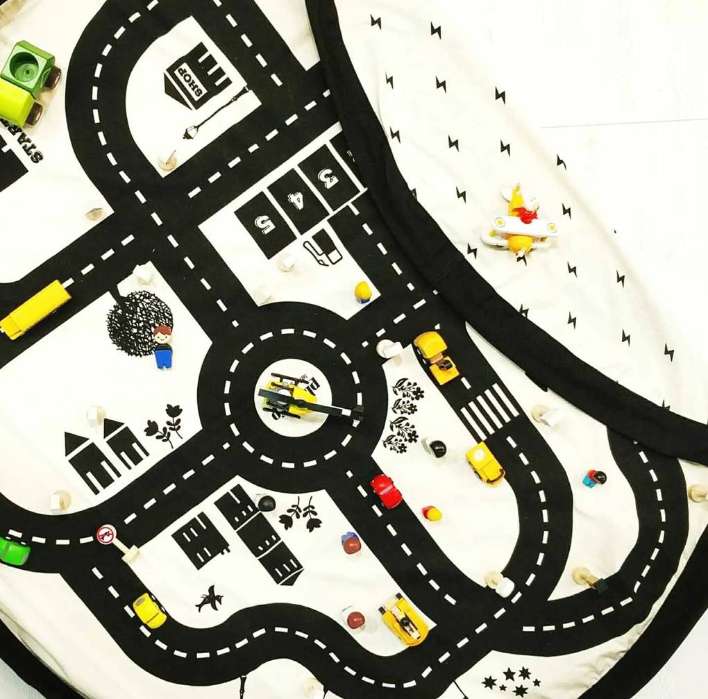 PLAY&GO Hrací podložka a vak na hračky Roadmap Thunderbolt