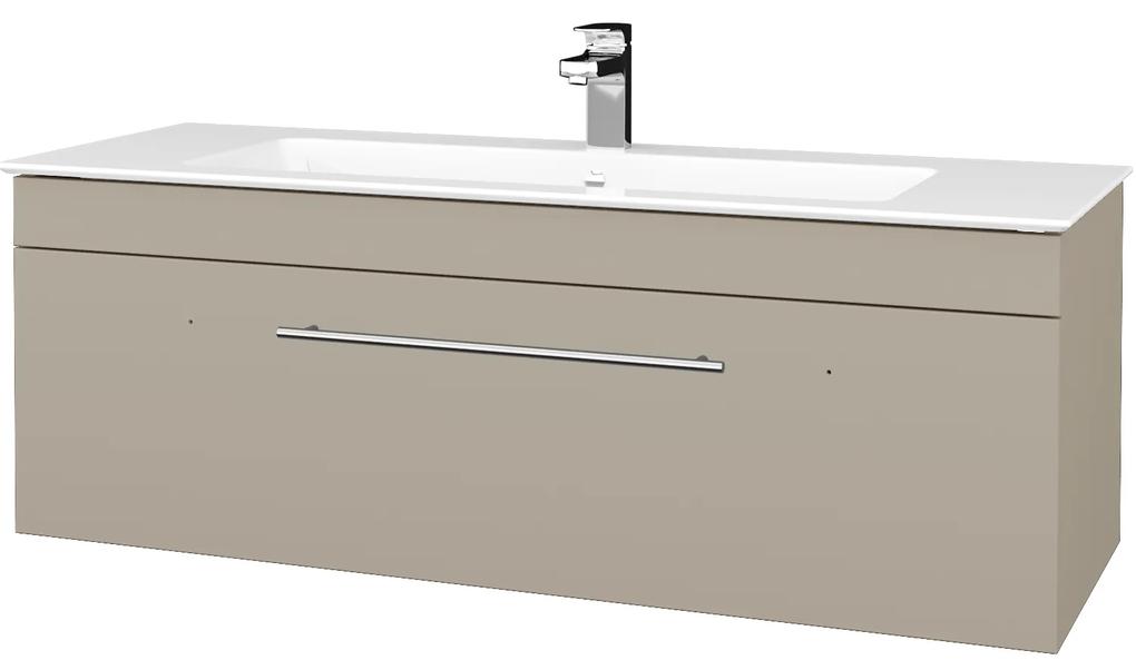 Dřevojas Koupelnová skříň ASTON SZZ 120 Varianta: N01 Bílá lesk / Úchytka T07 / D01 Beton