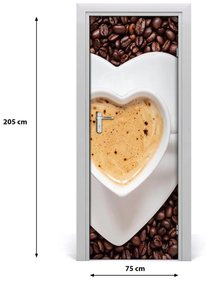 Fototapeta na dveře samolepící šálek kávy 75x205 cm