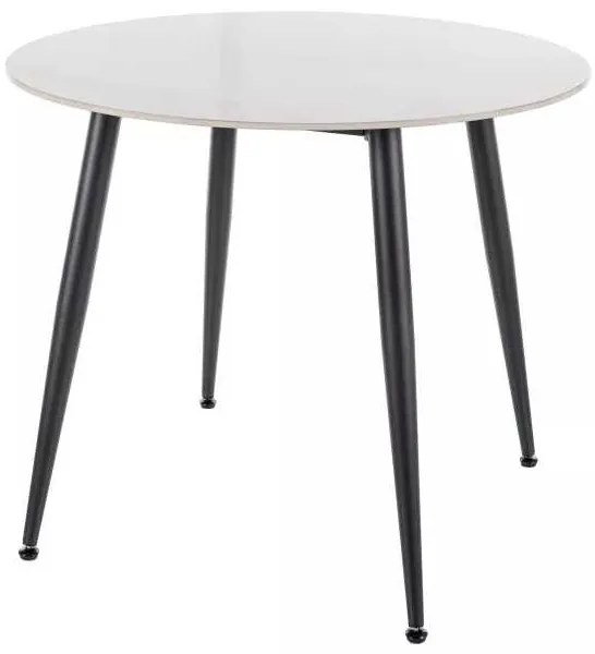 Jídelní stůl Rion - průměr 90 cm, mramor / černá