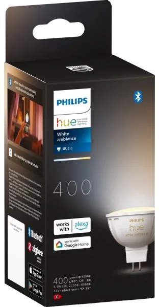 LED Stmívatelná žárovka Philips Hue WA GU5,3/MR16/5,1W/12V 2200-6500K