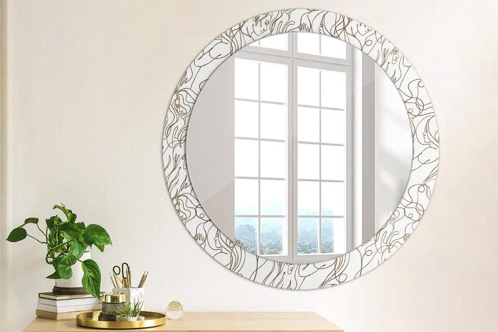 Kulaté dekorativní zrcadlo na zeď Umělecké linie fi 80 cm