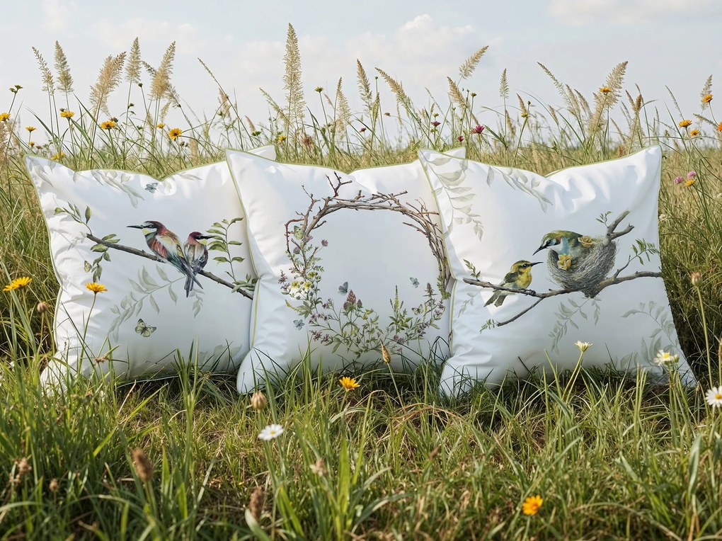 Povlak na polštář Česká krajina - Vlha pestrá od Darré Velikost: 40 x 40