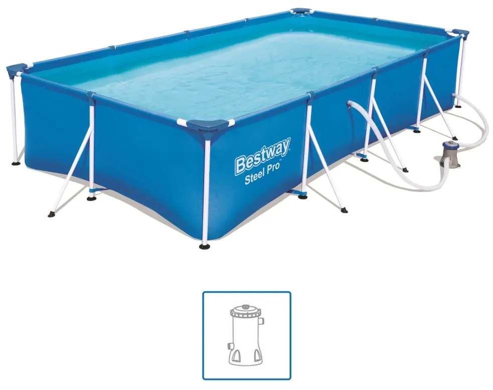 Bestway Steel Pro Bazénový set obdélníkový 400 x 211 x 81 cm 56424