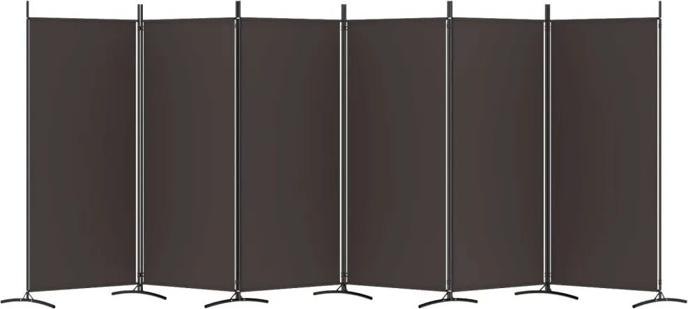 vidaXL 6dílný paraván 520x180 cm textil [350273] Barva: Černá