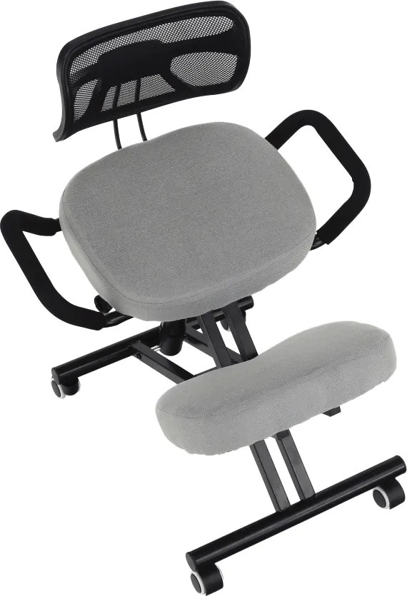 Ergonomická kľakačka, šedohnědá taupe / černá, RUFUS