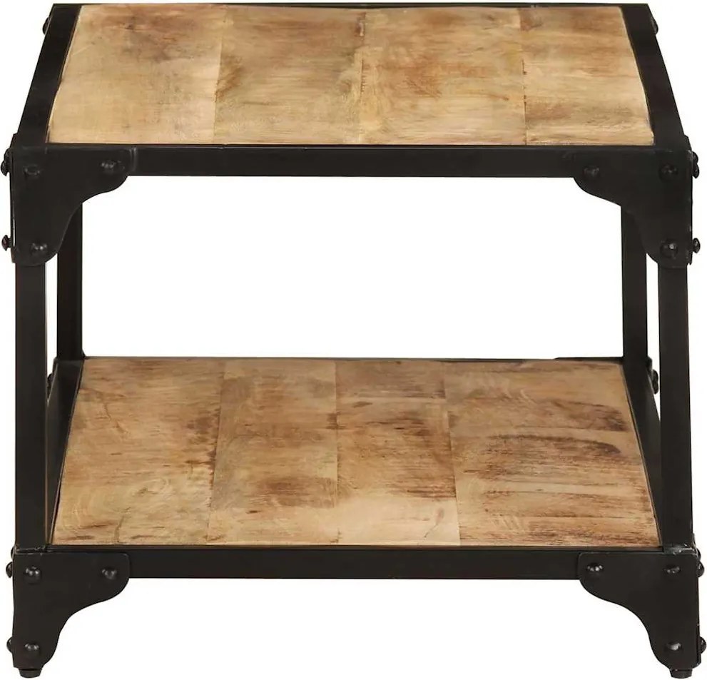 Konferenční stolek 90 x 45 x 35 cm masivní hrubý mangovník 328265