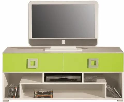 LABIRYNT Televizní stolek, komoda LA11 Barva: krémová / oranžová