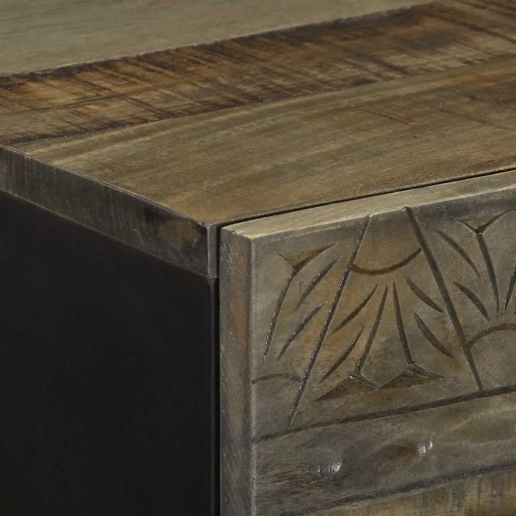 Skříň Highboard 40 X 33 X 110 Cm Masivní Mangovníkové Dřevo