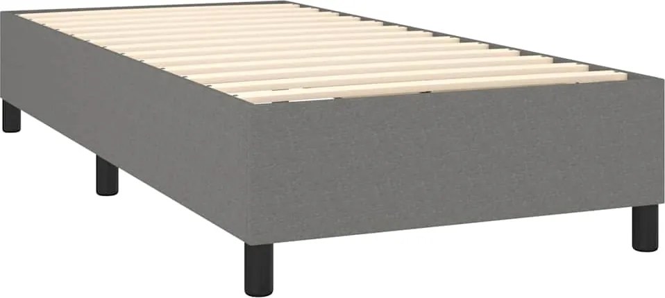 Box spring postel s matrací tmavě šedá 80 x 200 cm textil 3128158