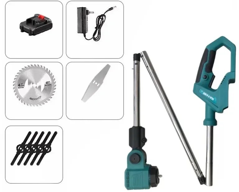 Akumulátorový skládací křovinořez HAYAMI HA-1037 + 2 baterie + příslušenství