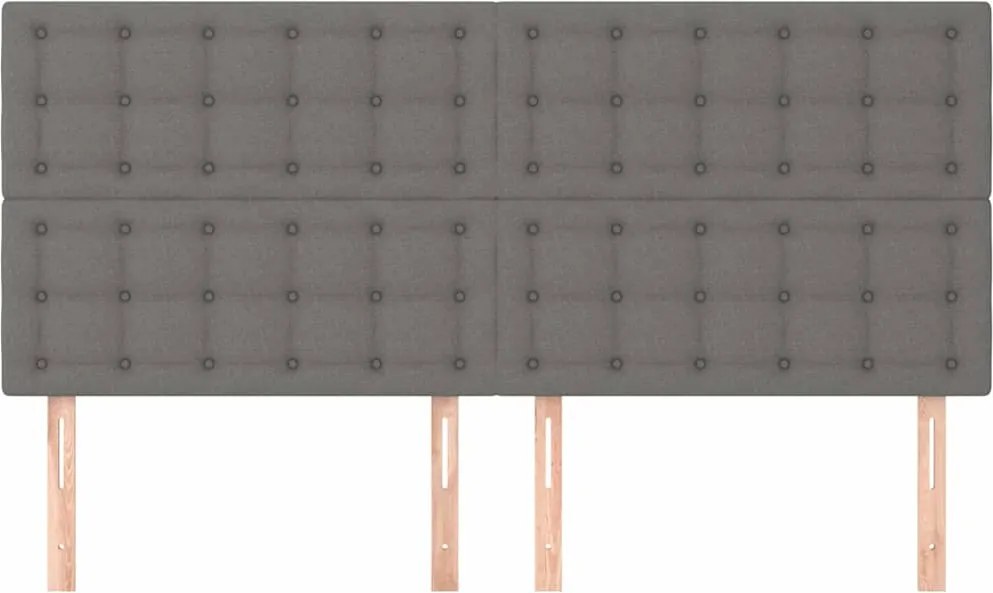 Čelo postele tmavě šedé 180x5x118/128 cm látkové 3116781