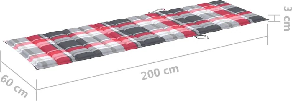 Zahradní lehátko s poduškou bambus 3061645