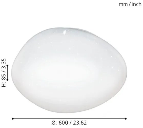 Eglo 98228 - LED Stmívatelné stropní svítidlo SILERAS-A LED/36W/230V pr.60cm+ DO