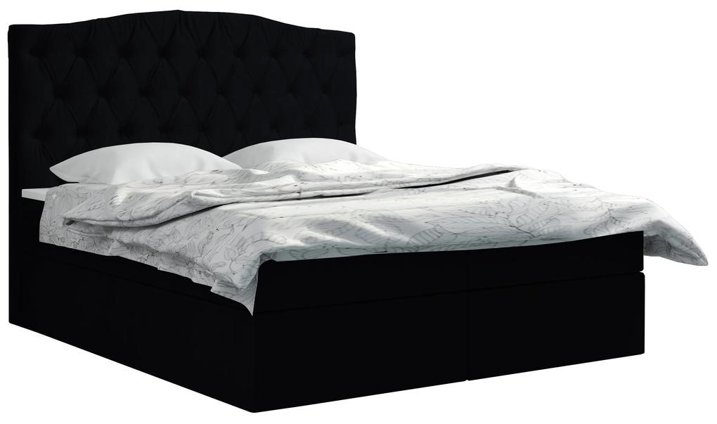 Eka Kontinentální čalouněná postel Exclusive - Fresh (180x200 cm) Barva látky - Fresh: Olivová (12)
