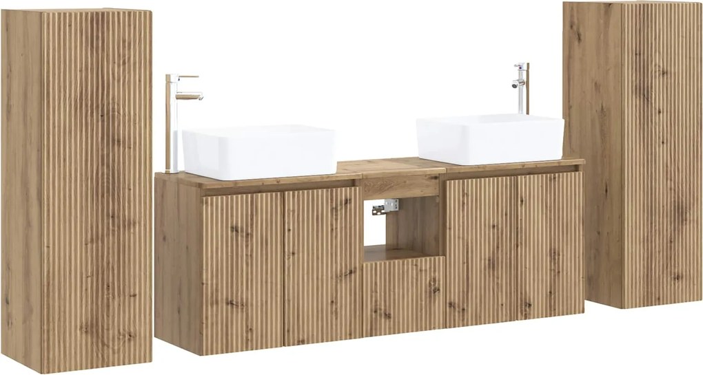 Sada koupelnového nábytku 5 ks Dub artisan 33 x 34,5 x 100 cm 3406002