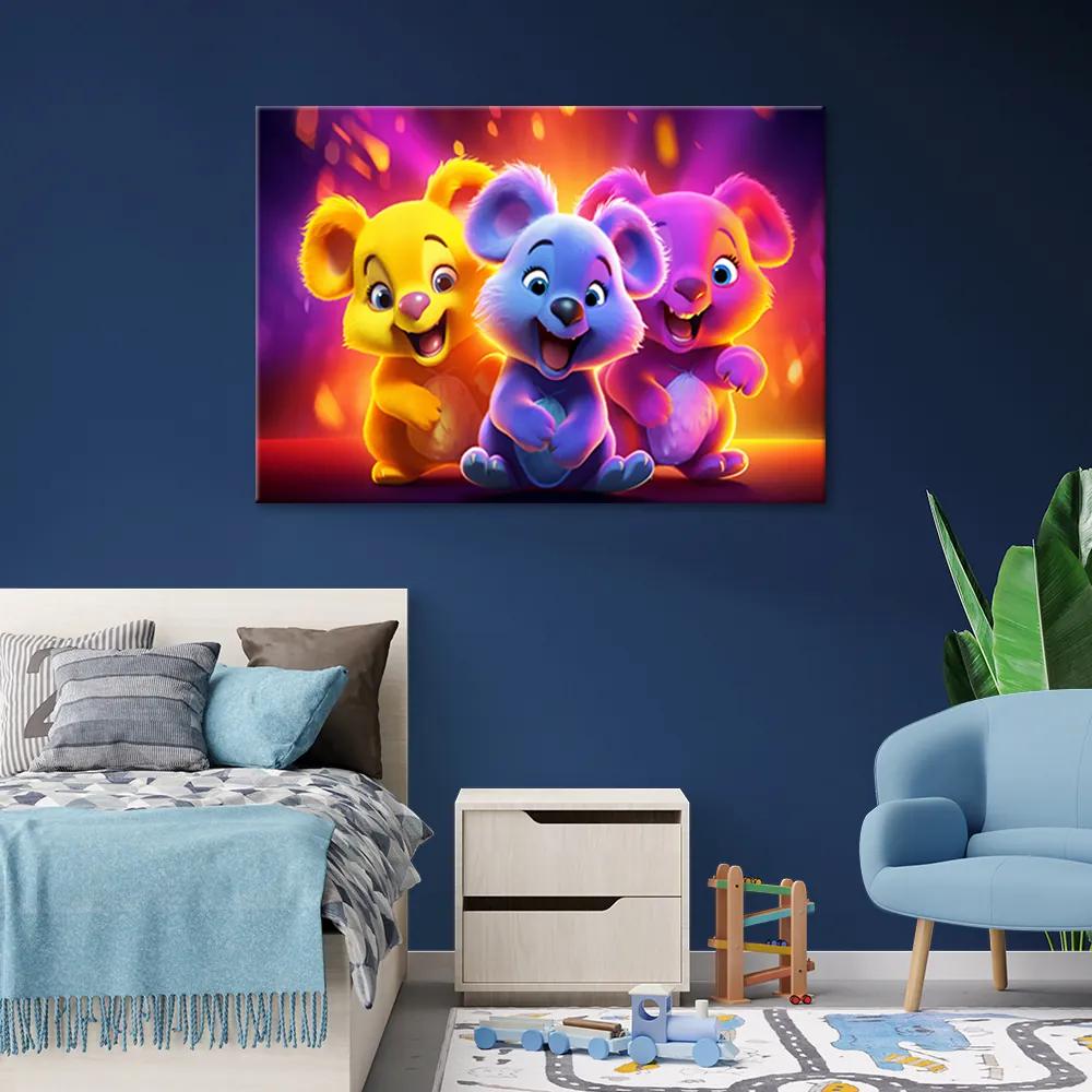 Gario Obraz na plátně Barevní medvídci Rozměry: 60 x 40 cm