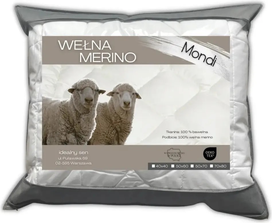Ideální Spánek Polštář Merino vlna z Merino 50x70 Mondi