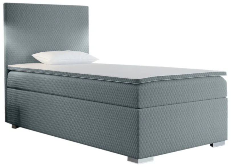 Expedo Čalouněná postel boxspring RENATA + topper, 80x200, sawana pik honey 72, pravá