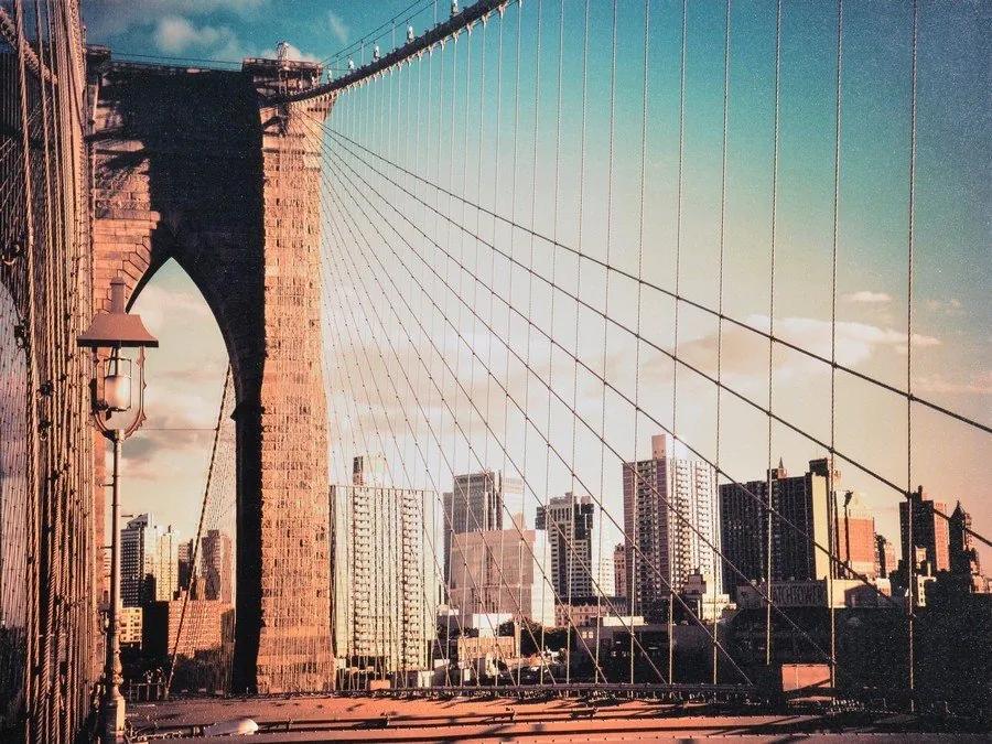 Obraz na plátně - Brooklyn Bridge (síť)