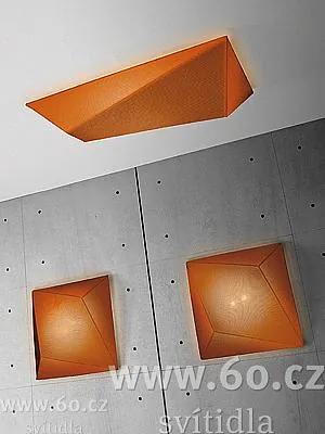 Axo light PLUKIYOGARXXE27 Ukiyo, stropní/nástěnné svítidlo s oranžovým textilním povlakem, max. 3x100W, 110x110cm