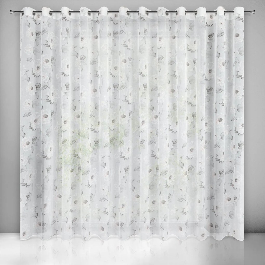 ZÁCLONA NA KROUŽCÍCH BESSY 350X250 CM VÍCEBAREVNÁ